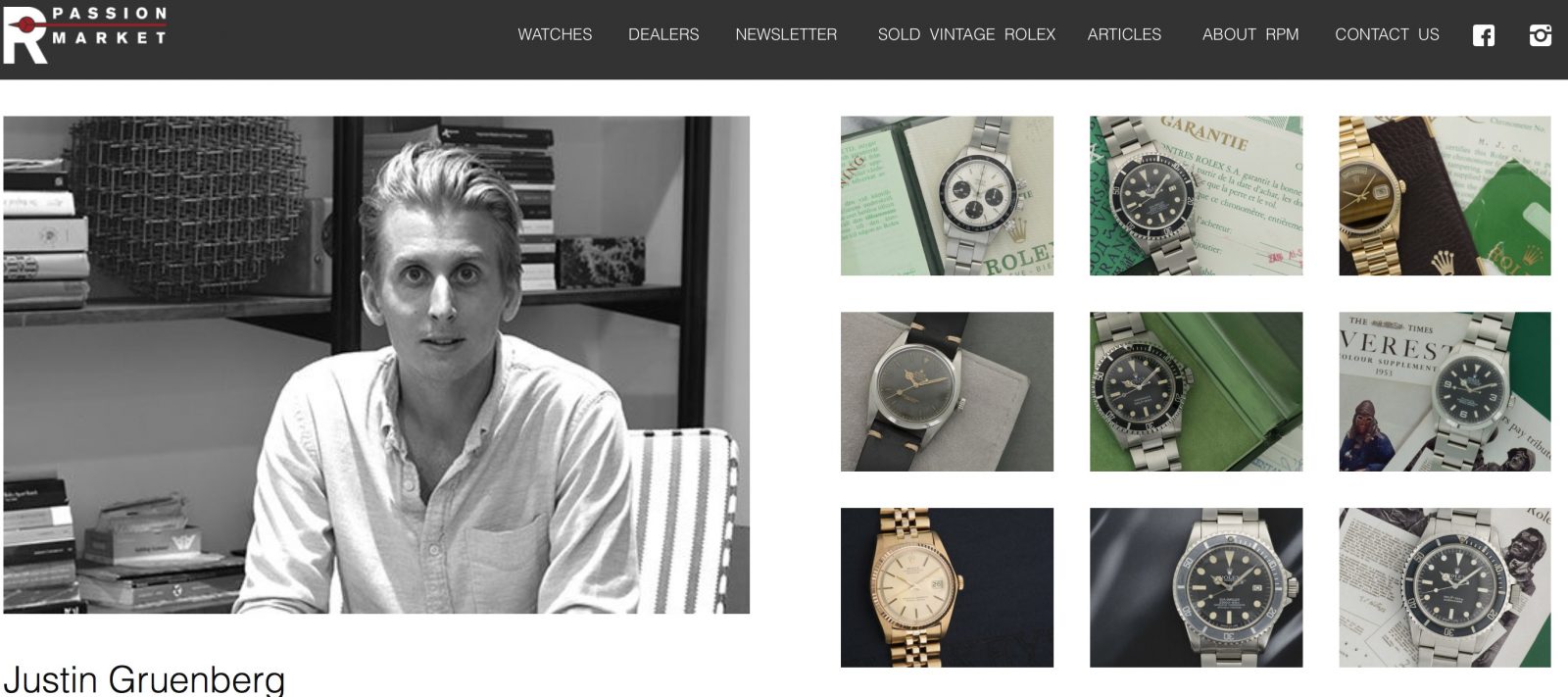 RPM interview with Justin Gruenberg - Rolex Passion Market