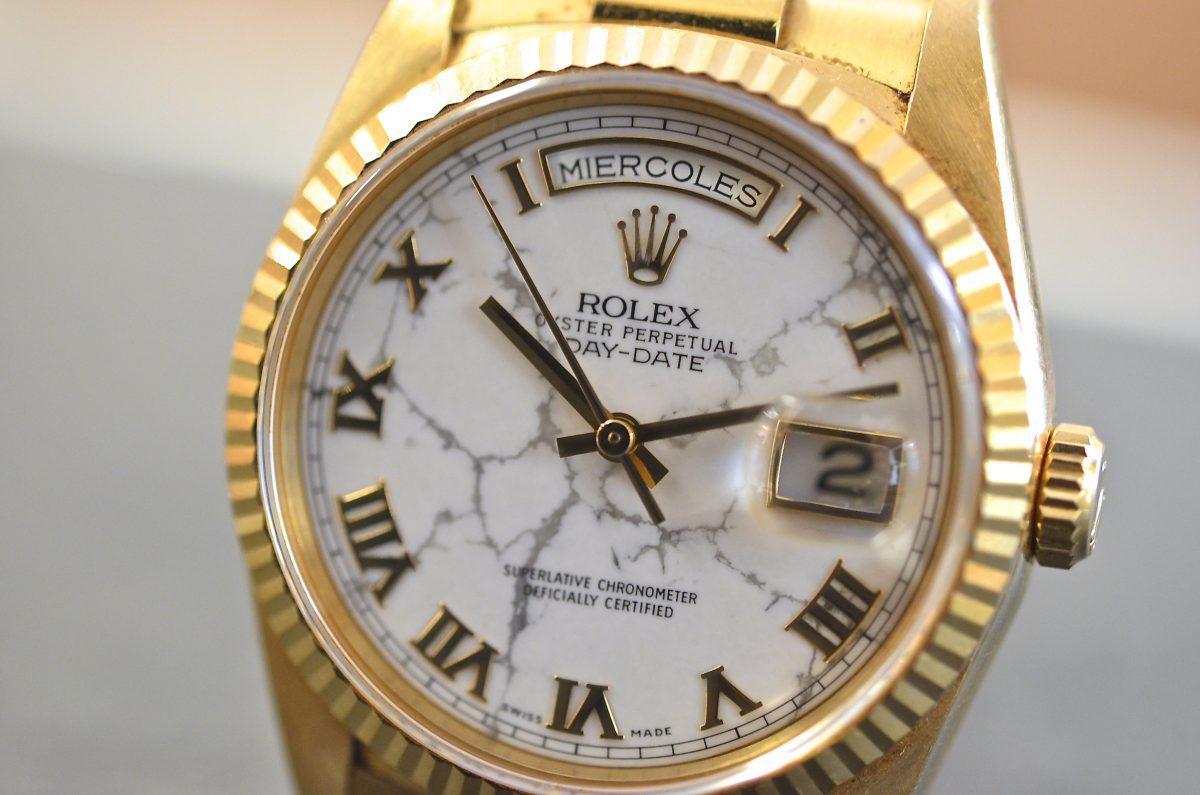 Rolex Daydate in Gold 18k with beautiful Marble dial - Rolex Passion Market