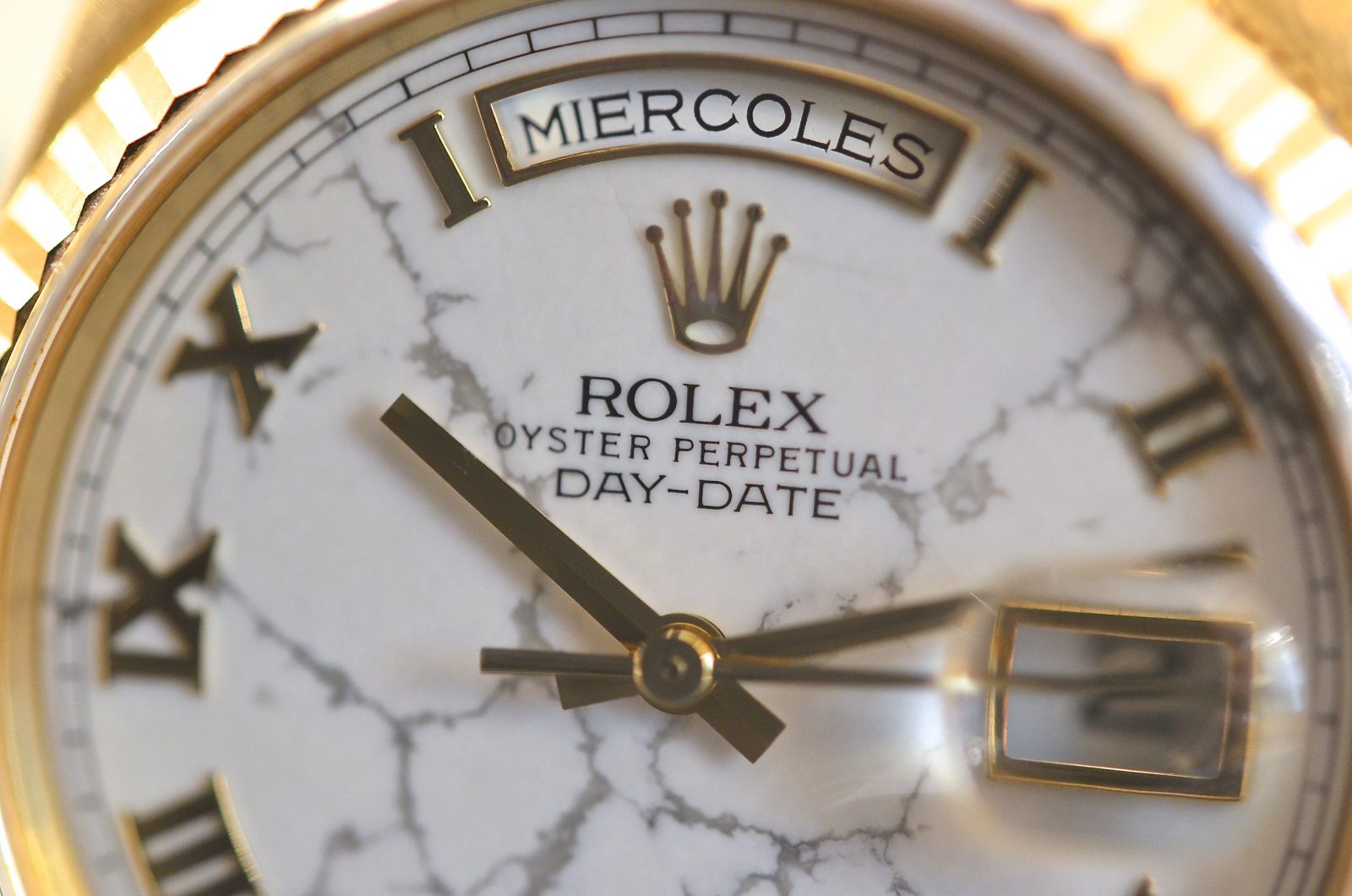 Rolex Daydate in Gold 18k with beautiful Marble dial - Rolex Passion Market
