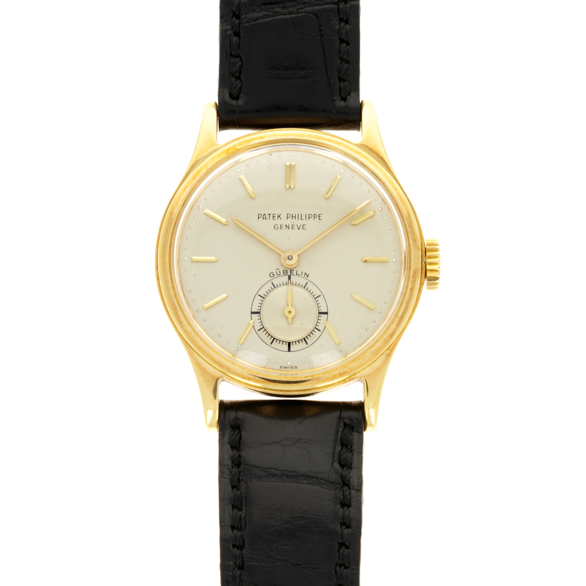 PATEK PHILIPPE YELLOW GOLD CALATRAVA REF. 2451, RETAILED BY GUBELIN ...