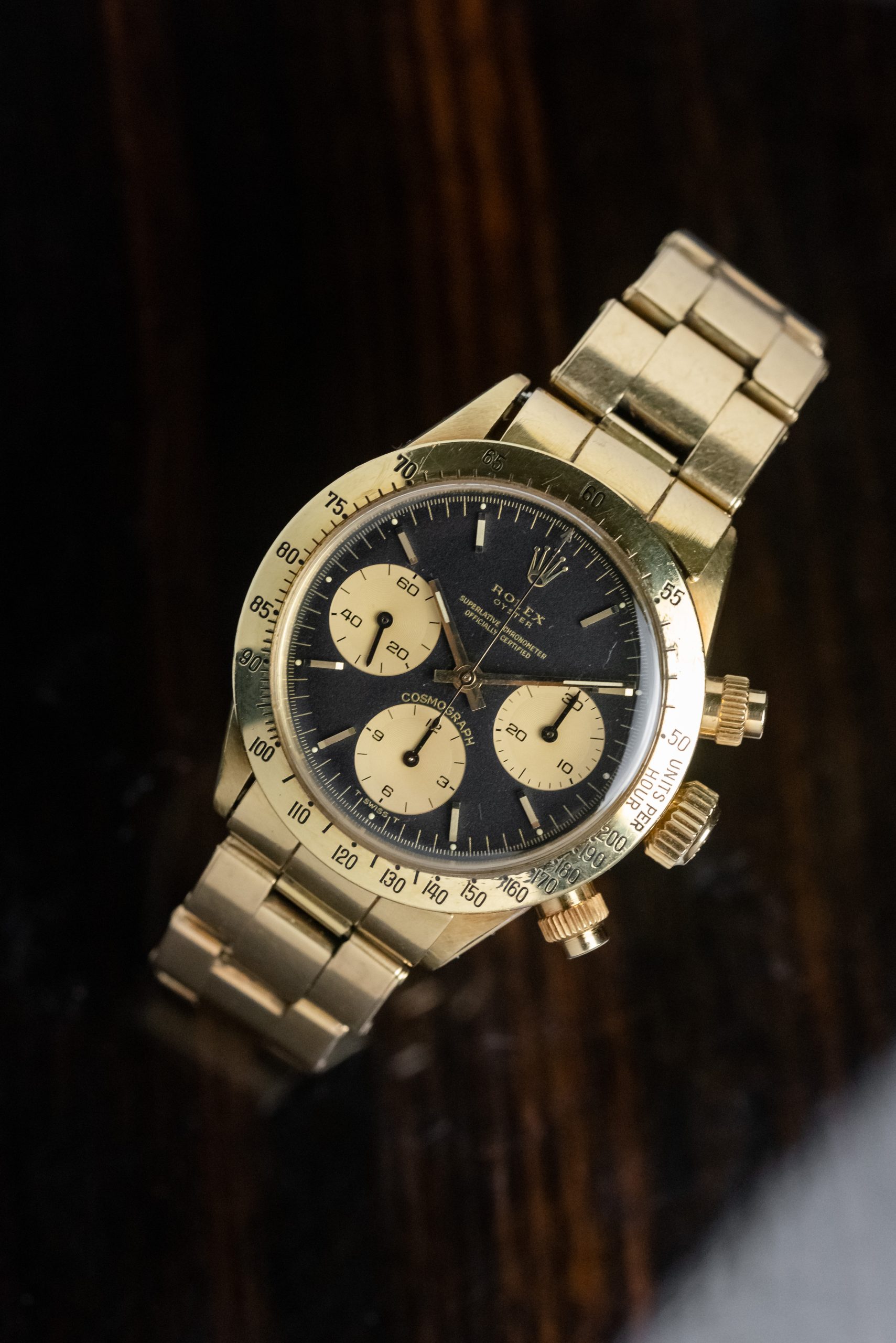 Rolex Daytona ref. 6265 Floating Dial Micro Oyster in Yellow Gold 18kt ...