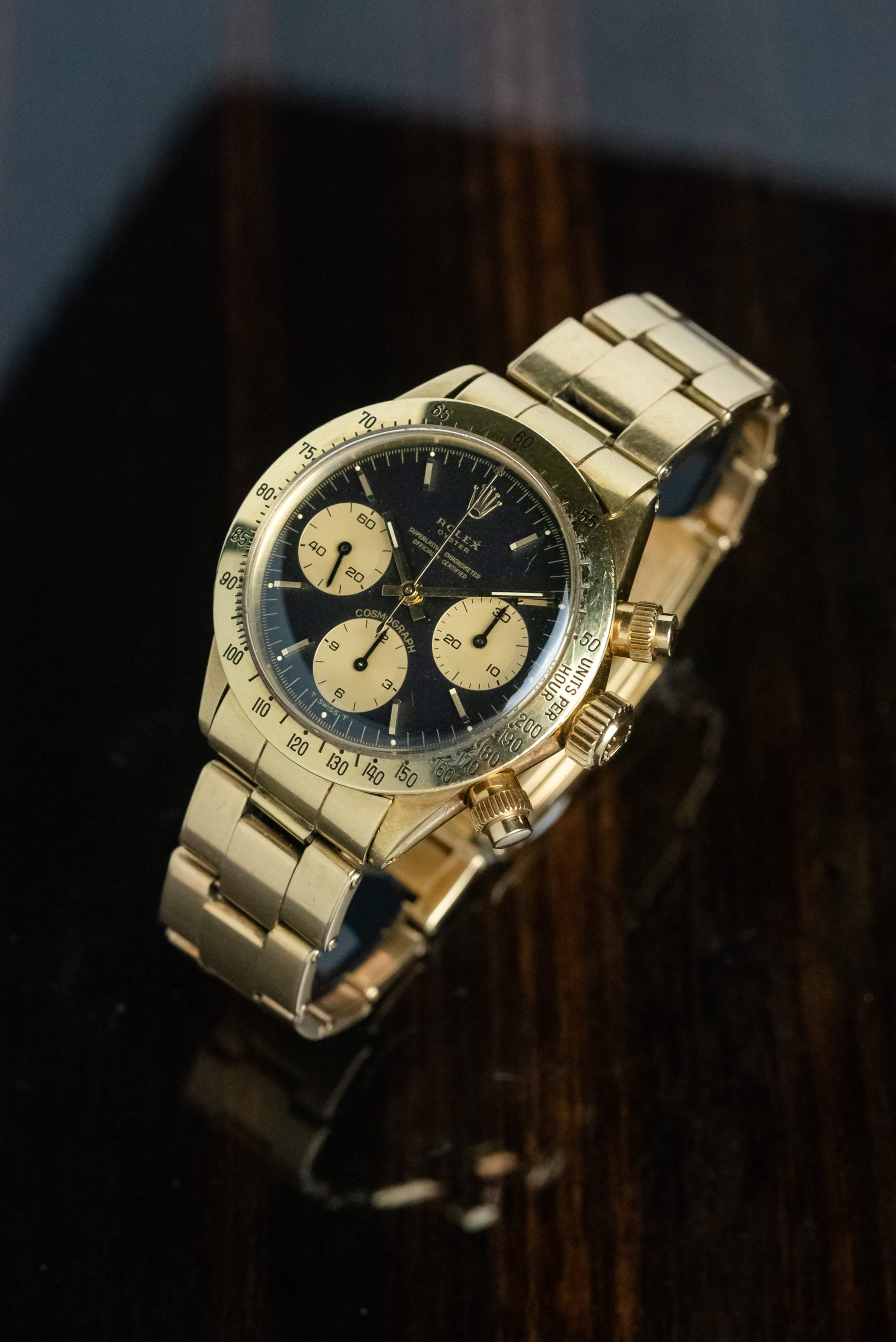 Rolex Daytona ref. 6265 Floating Dial Micro Oyster in Yellow Gold 18kt ...