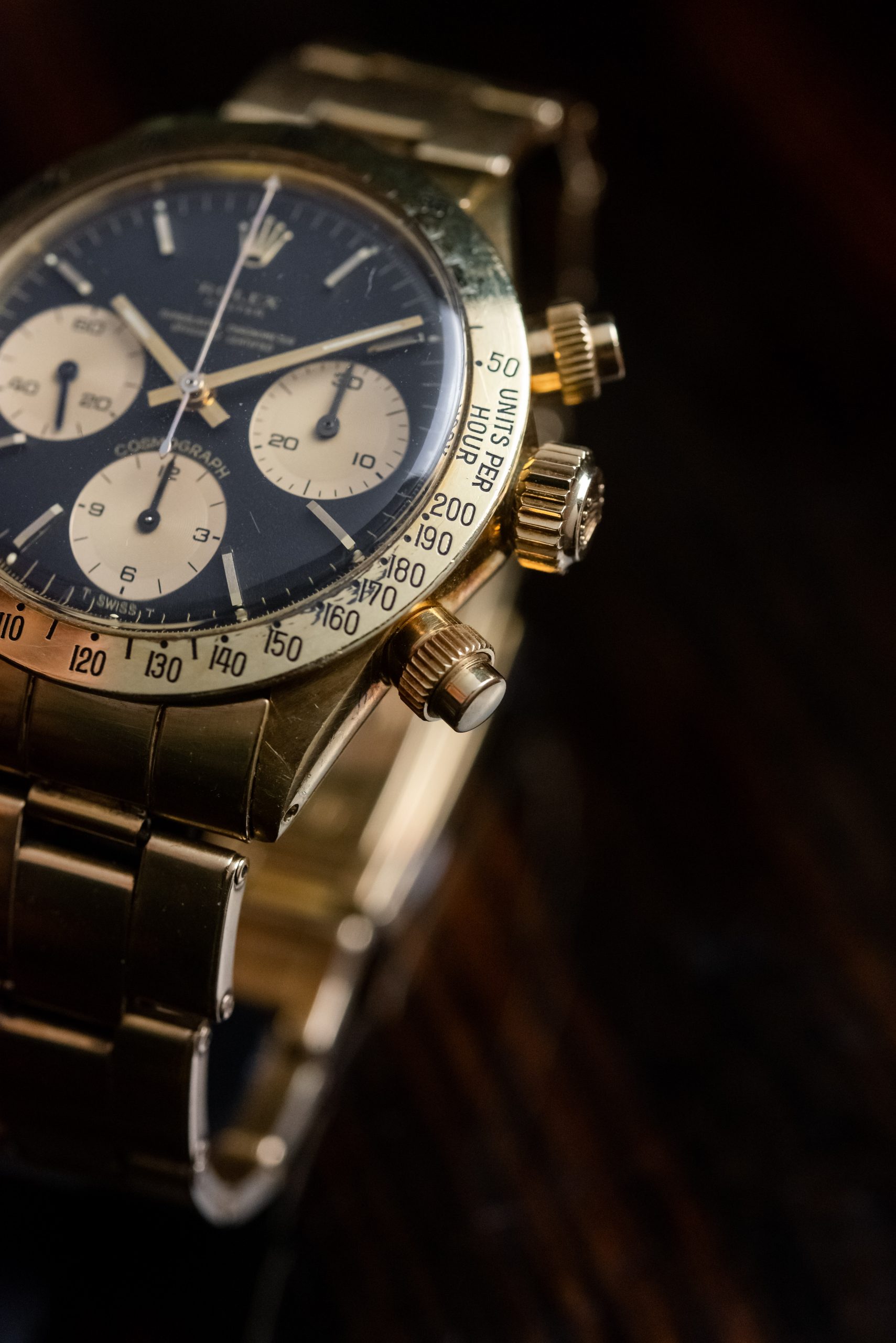 Rolex Daytona ref. 6265 Floating Dial Micro Oyster in Yellow Gold 18kt ...