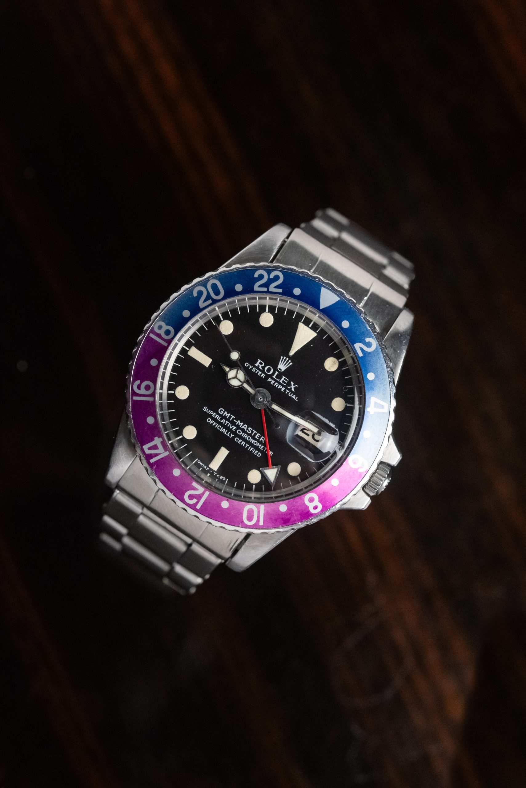 Rolex GMT Master ref. 1675 Pepsi “Long E” Fuchsia Bezel in Steel ...