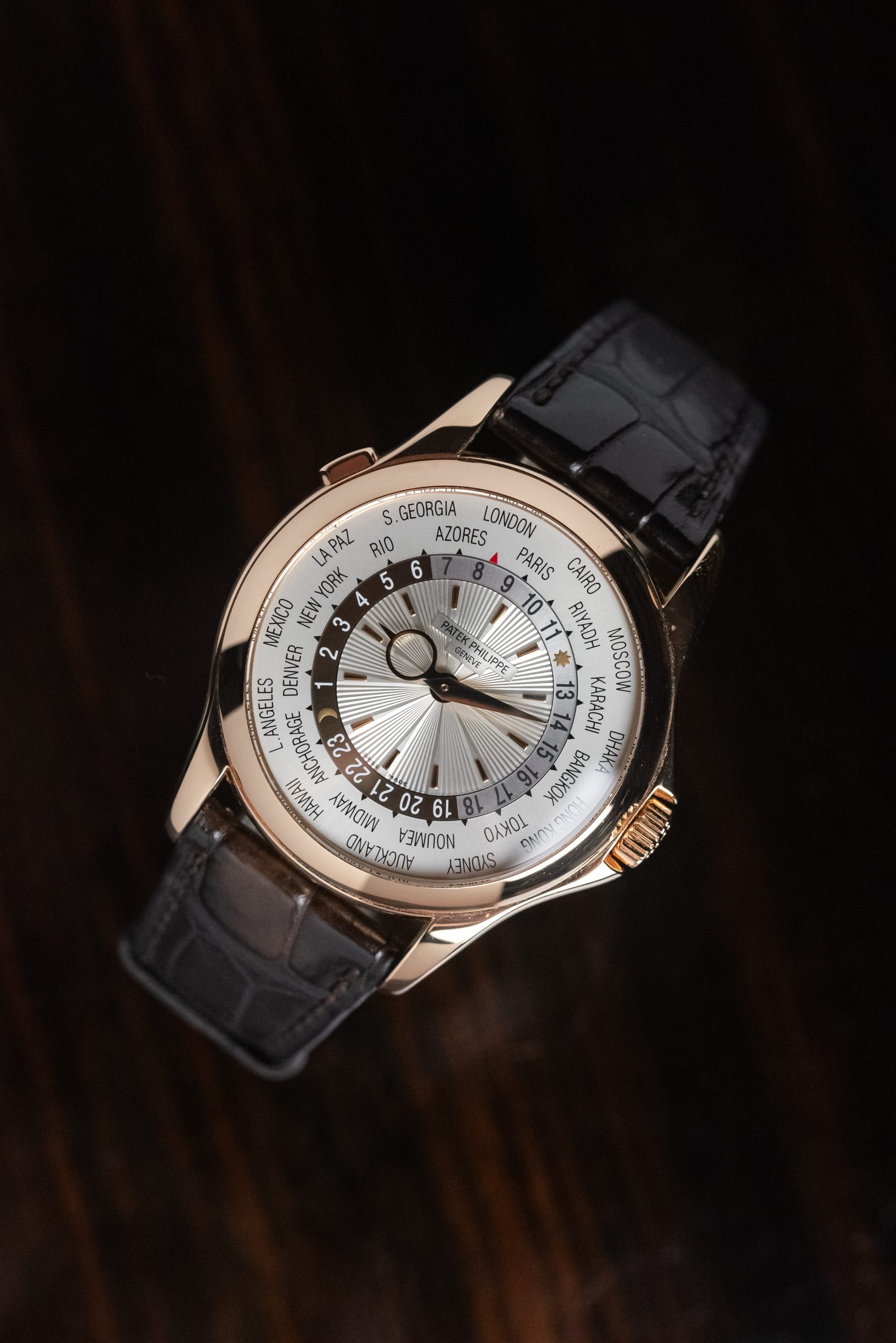 Patek Philippe World Time ref. 5130R in Rose Gold with Warranty - Rolex ...